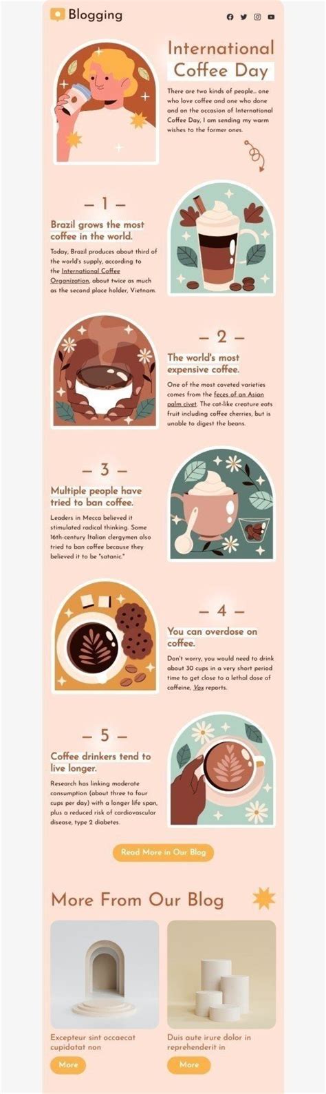 You Can Overdose On Coffee Email Template By Full Name Stripo Email