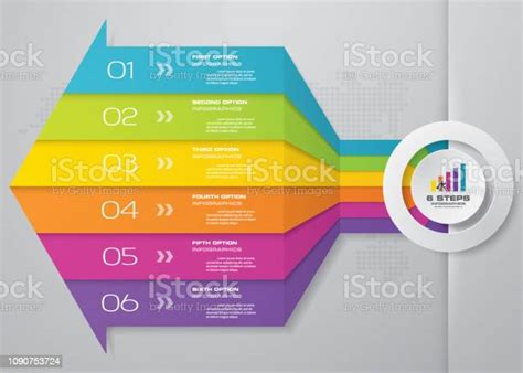 6 단계 화살표 인포 그래픽 차트 디자인 요소 데이터 프레젠테이션에 대 한 0명에 대한 스톡 벡터 아트 및 기타 이미지 0명 개념 Istock