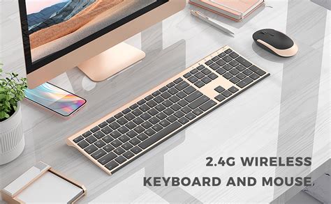 Rechargeable Wireless Keyboard Mouse Combo Vssoplor 2 4ghz Full Size Cordless