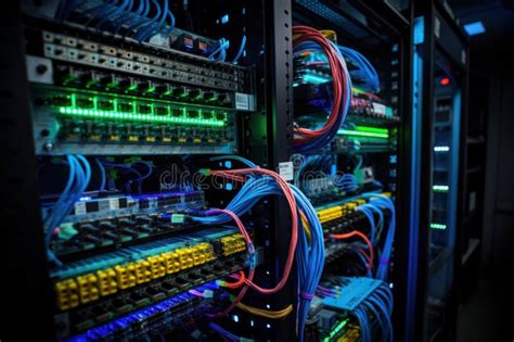 Network Hardware Server Room Telecommunication Technology Generative