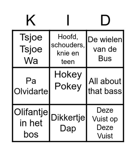 Hitjes Bingo Card