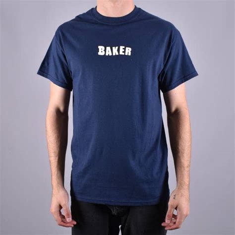 Baker Skateboards Brand Logo Skate T Shirt Navy Skate Clothing From