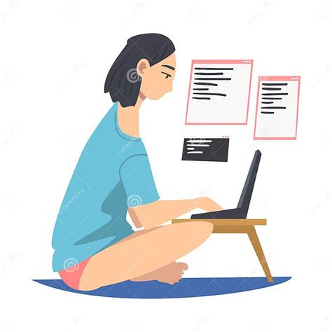 woman as software developer or programmer engaged in coding in server