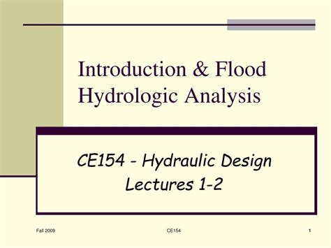 Ppt Introduction And Flood Hydrologic Analysis Powerpoint Presentation Id 230978