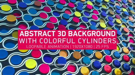 Abstract 3d Background With Colorful Cylinders Motion Graphics Videohive