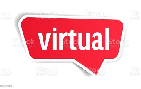 가상 음성 거품 배너 종이 라벨 템플릿 벡터 스톡 일러스트레이션 가상현실에 대한 스톡 벡터 아트 및 기타 이미지 가상현실 건강관리와 의술 3차원 형태 Istock