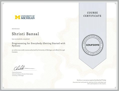 Shristi Bansal On Linkedin Python Coursera Successfullycompleted