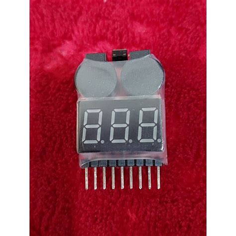 1 8s led low voltage buzzer alarm lipo voltage indicator checker tester