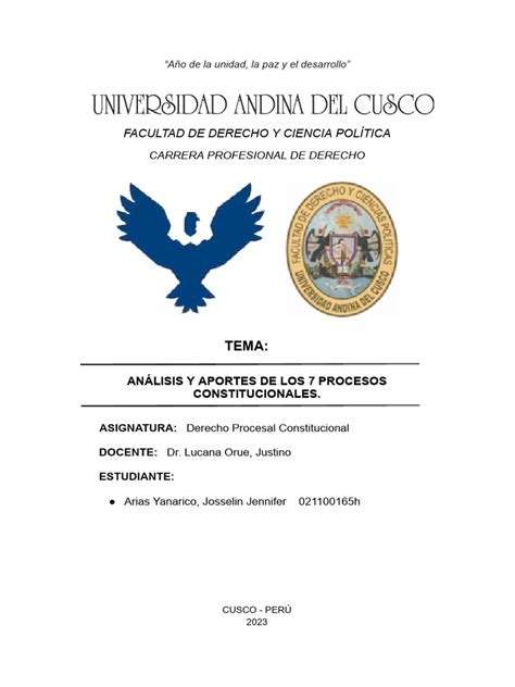 Analisis De Los 7 Procesos Constitucionales Pdf Habeas Corpus