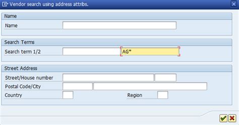 Solved Search For Vendor Using Vendor Name2 Sap Community