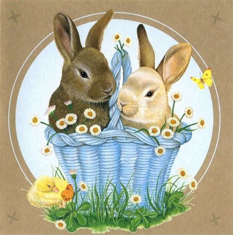 Рисунки пасхального кролика для детей