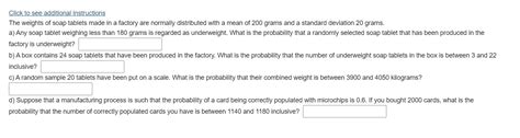 solved click to see additional instructions the weights of