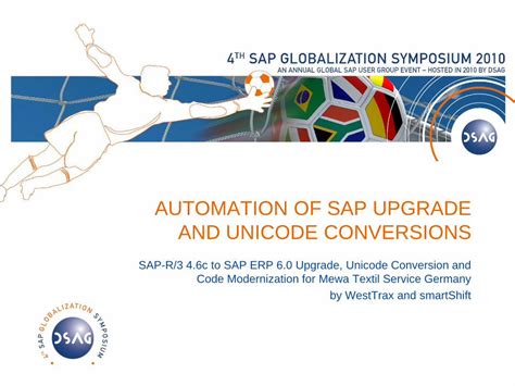 PDF AUTOMATION OF SAP UPGRADE AND UNICODE CONVERSIONS AUTOMATION OF SAP UPGRADE AND
