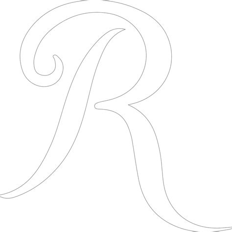 Letter R Outline Silhouette White Background Premium Ai Generated Vector