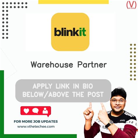 Blinkit Is Hiring For Warehouse Partner Apply Now V The Techee Jobs
