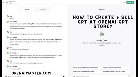 how to create and sell gpt at openai gpt store open ai master