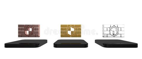 Colorful Shield With Cyber Security Brick Wall Icon Isolated On White Background Data