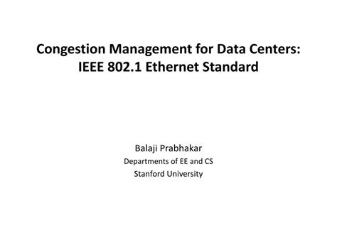 Ppt Congestion Management For Data Centers Ieee 802 1 Ethernet