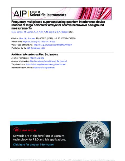 Pdf Frequency Multiplexed Superconducting Quantum Interference Device
