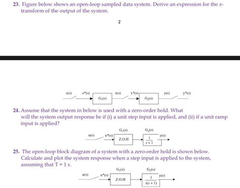 Solved 23 Figure Below Shows An Open Loop Sampled Data