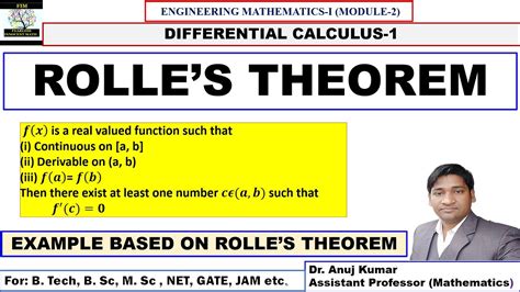 Rolles Theorem Rolles Theorem Engineering Mathematics Rolles