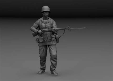 Ww2 American Soldier In The Pacific Guadalcanal V1 3d Model 3d