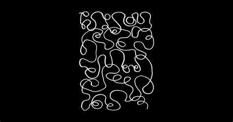 Wiggly Line Design Abstract Sticker Teepublic