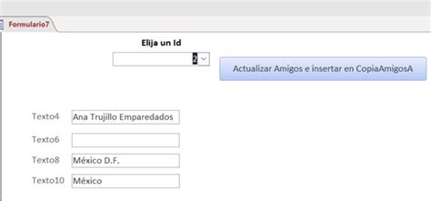 Al Mostrar Datos En Formulario Actualizarlos En Tabla Microsoft
