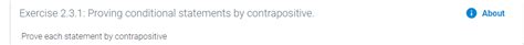Solved About Exercise Proving Conditional Statements Chegg