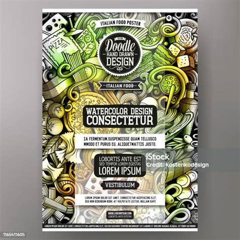 만화 수채화 손 그린 낙서 이탈리아 음식 포스터 라자냐에 대한 스톡 벡터 아트 및 기타 이미지 라자냐 수채화 음식