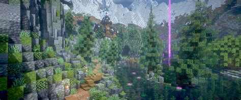 Our Alpine Server Spawn With My Little House Overlooking The Lake Survival Rminecraftbuilds