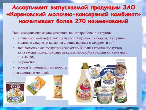 Кореновский молочно-консервный комбинат - презентация онлайн