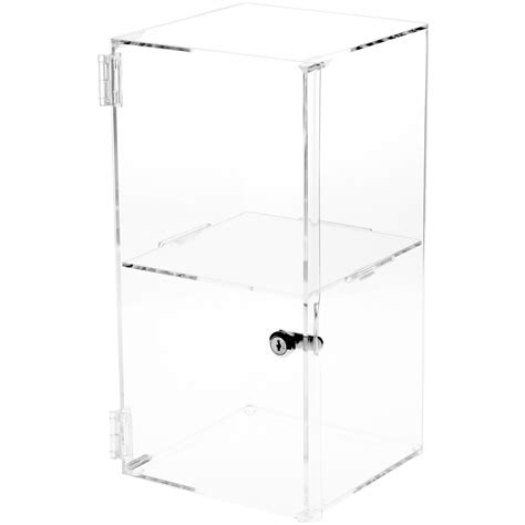 Plymor Clear Acrylic Square Locking Display Case 1 Shelf Michaels