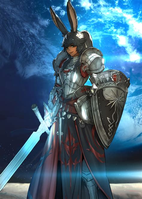 Safebooru 1girl Absurdres Animal Ears Armor Avatar Ff14 Bangs Black