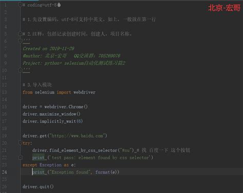手把手教你系列练习篇之 python selenium自动化测试详细教程 北京 宏哥 博客园