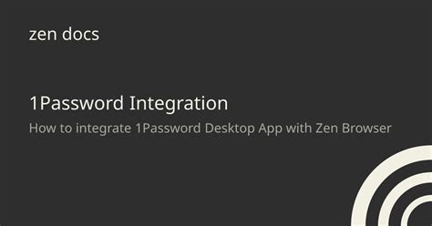 1password Integration