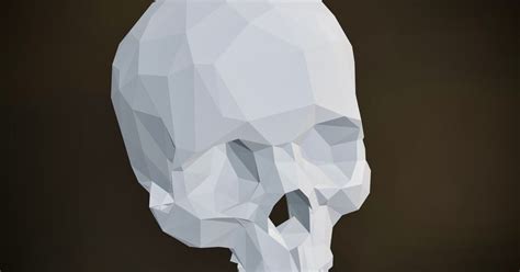 Low Poly Skull By Vidision Download Free Stl Model