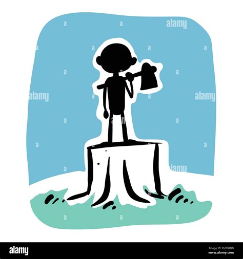 Tree Cutting Axe Cut Out Stock Images Pictures Alamy