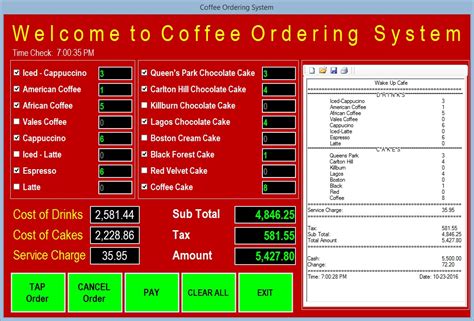 Coffee Ordering Menu Code4dev