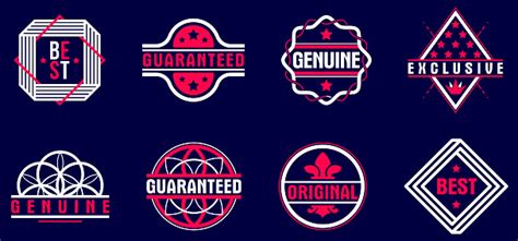다양한 제품 및 비즈니스 클래식 그래픽 디자인 요소 휘장 및 어워드를 위한 다크 배지 및 로고 컬렉션위에 설정된 프리미엄 최고