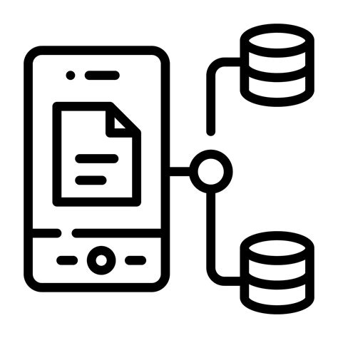 Shared Data Ready To Use Linear Icon For Web And Apps 8060745 Vector