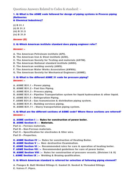 All Piping Interview Questions And Answers Pdf Pipe Fluid Conveyance Pump