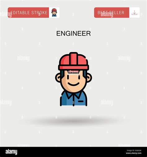 Engineer Simple Vector Icon Stock Vector Image And Art Alamy