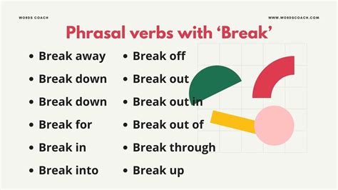 Phrasal Verbs With Break Word Coach