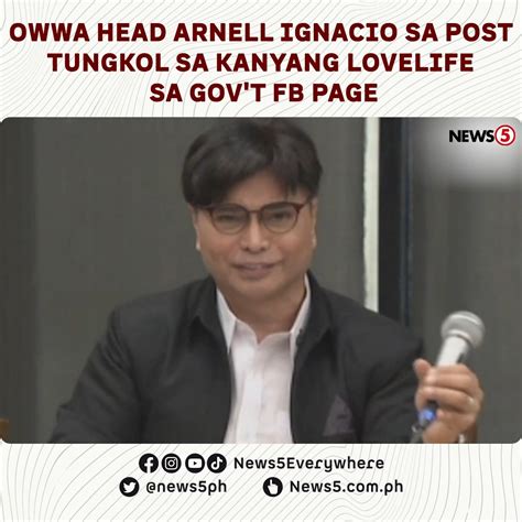 Arnell Ignacio Nagsalita Na Tungkol Sa Owwa Facebook Post Tungkol Sa
