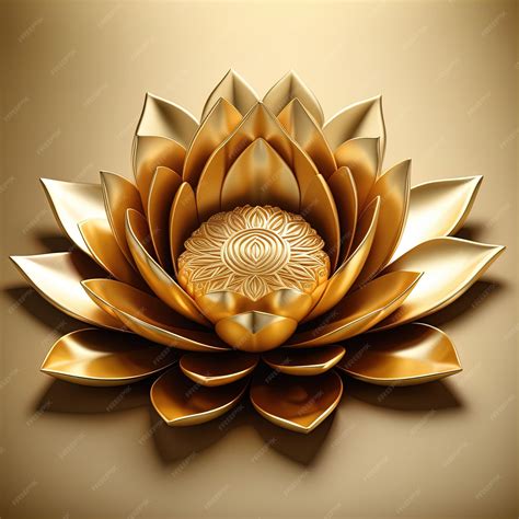 premium ai image golden lotus flower on black backgroundgolden lotus