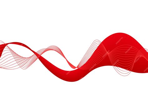 Premium Vector Red Wave Lines Pattern Abstract Background Modern Banner Wallpaper Frame