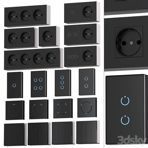 دانلود مدل سه بعدی کلید پریز Sockets And Switches With Aliexpress 01 مرجع دانلود انواع آبجکت و