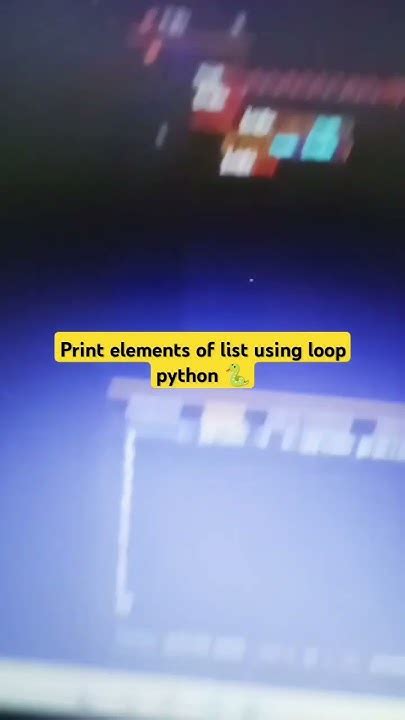 Print Elements Of Following List Using Loop Python🐍2025latest Youtube