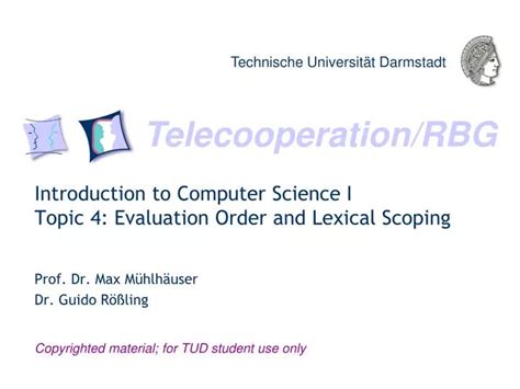 Ppt Introduction To Computer Science I Topic 4 Evaluation Order And Lexical Scoping